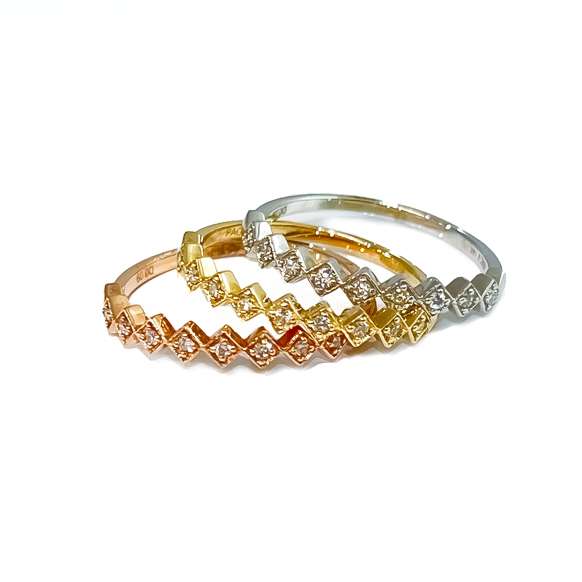 TRI COLOR STACKABLE RINGS – GARO JEWELLERS